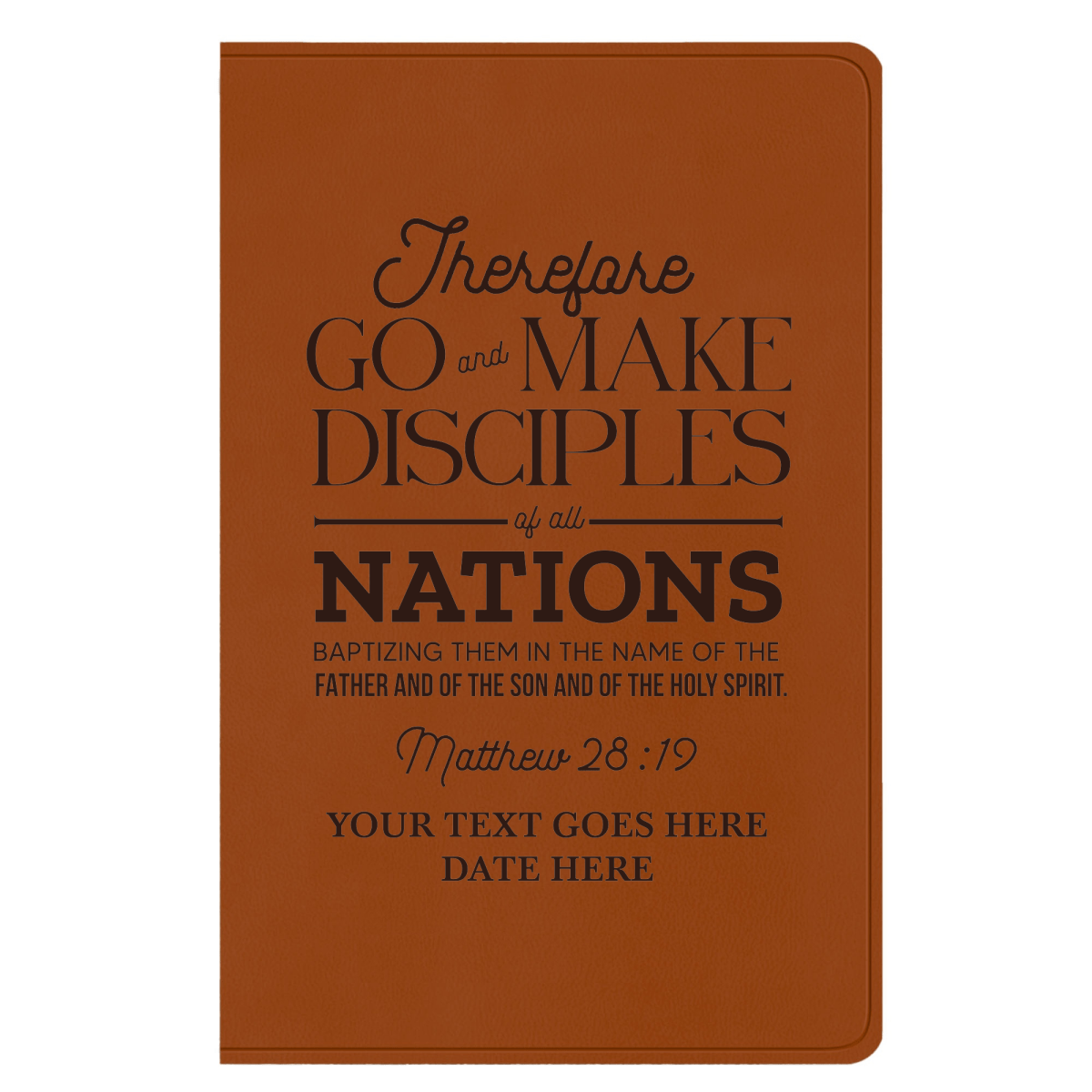 ESV Light Brown Standard Size Holy Bible Large Print | Matthew 28:19 ...