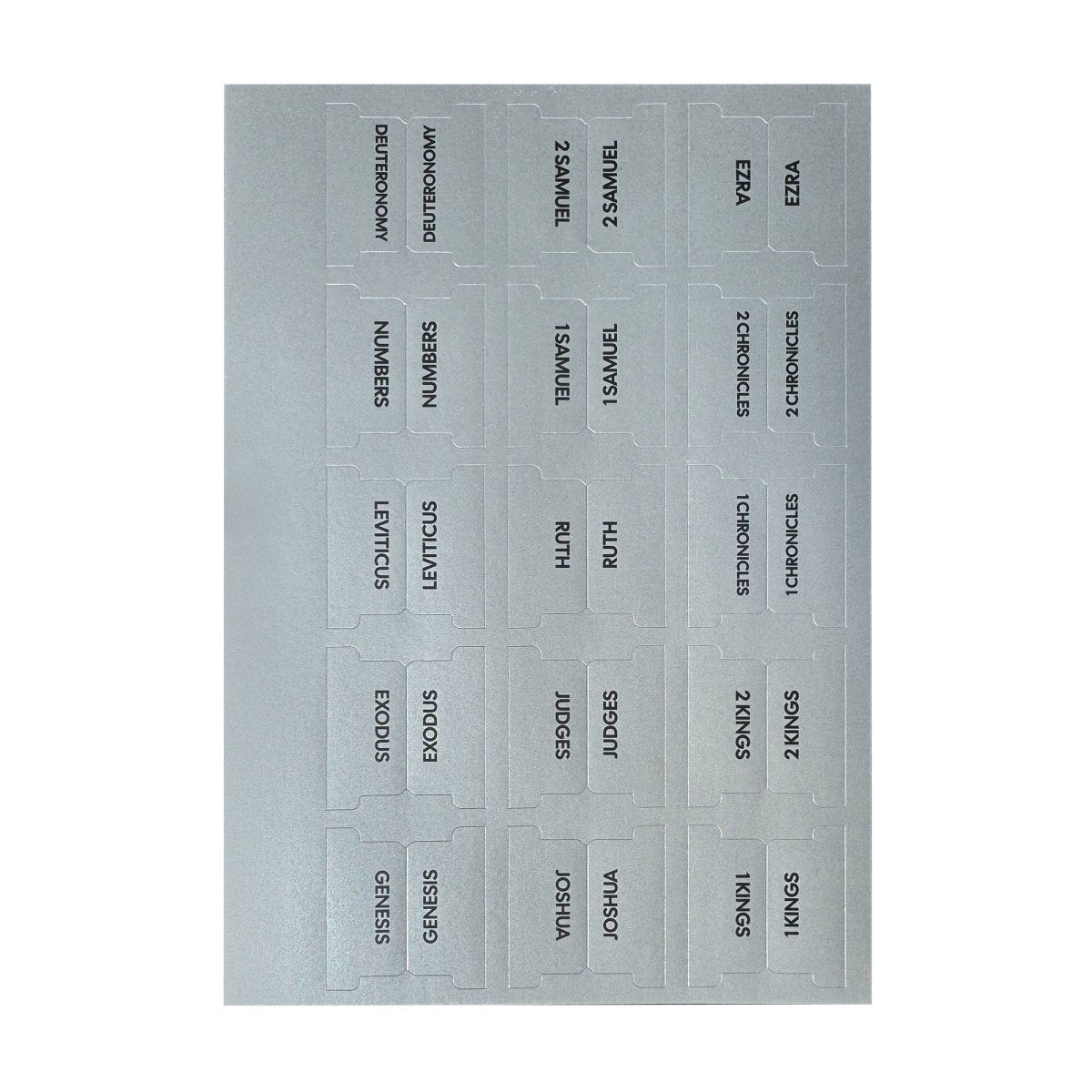 Silver-Black Bible Indexing Tabs | Shepherds Shelf (Gift)