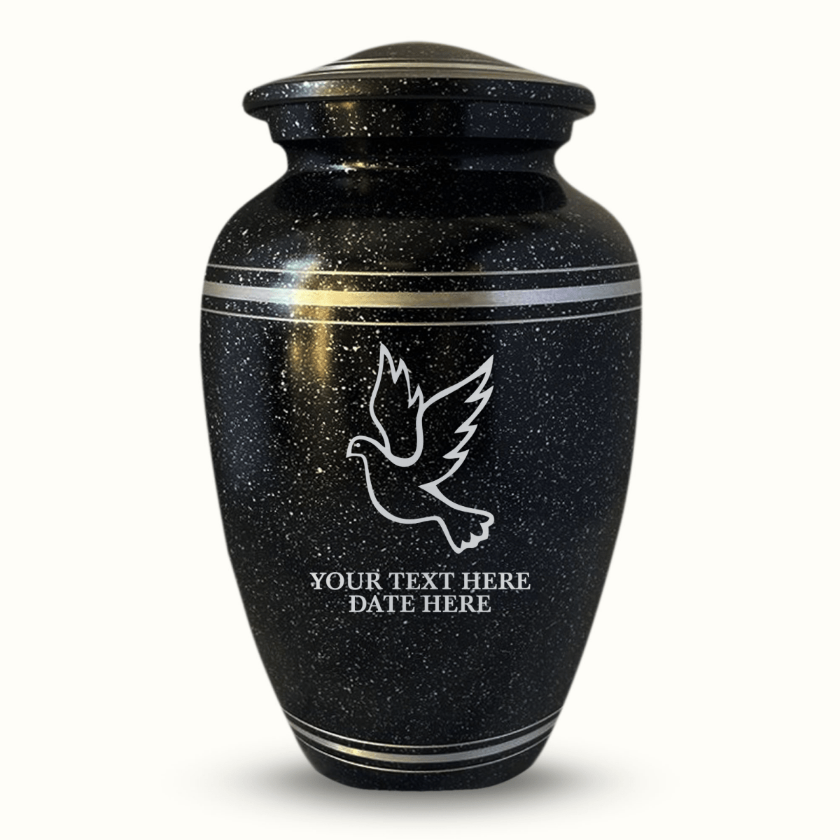 Human Cremation Urn for Adult Ashes Men & Women - Engraved Aluminum ur ...